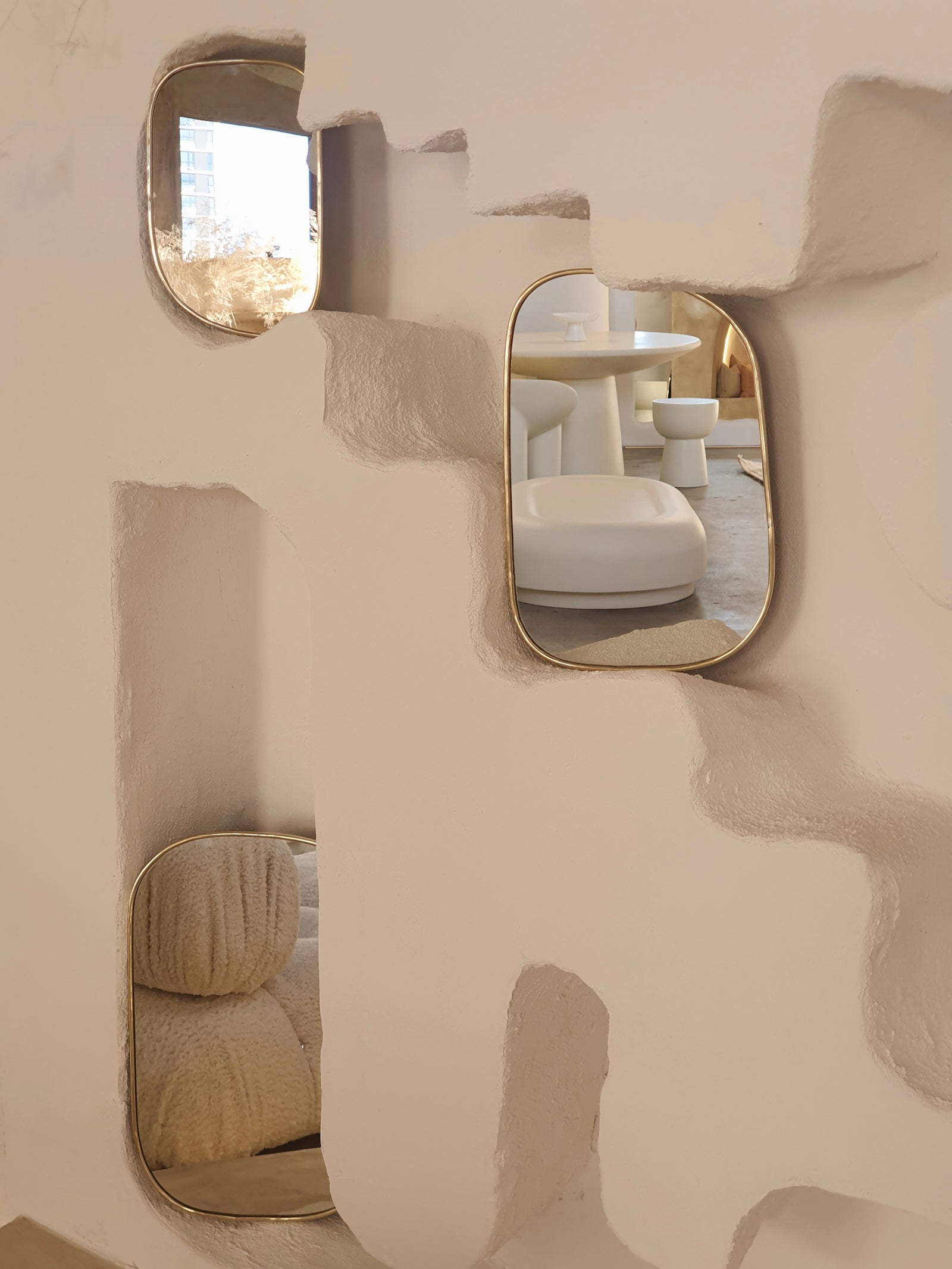 Brass Niche Wall Mirror Set | Jagger and Wolf